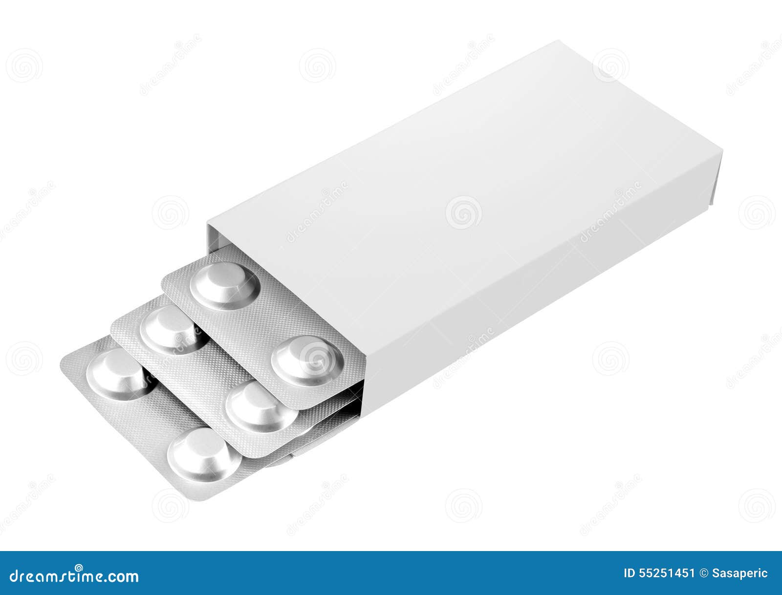 Open Blank Medicine Drug Box Isolated Stock Image - Image of isolated ...