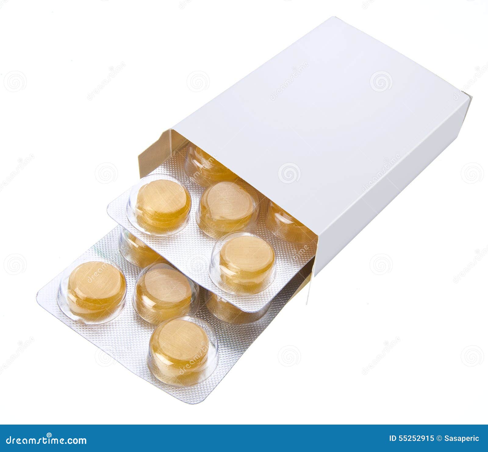 Open Blank Medicine Drug Box Isolated Stock Image - Image of dose ...