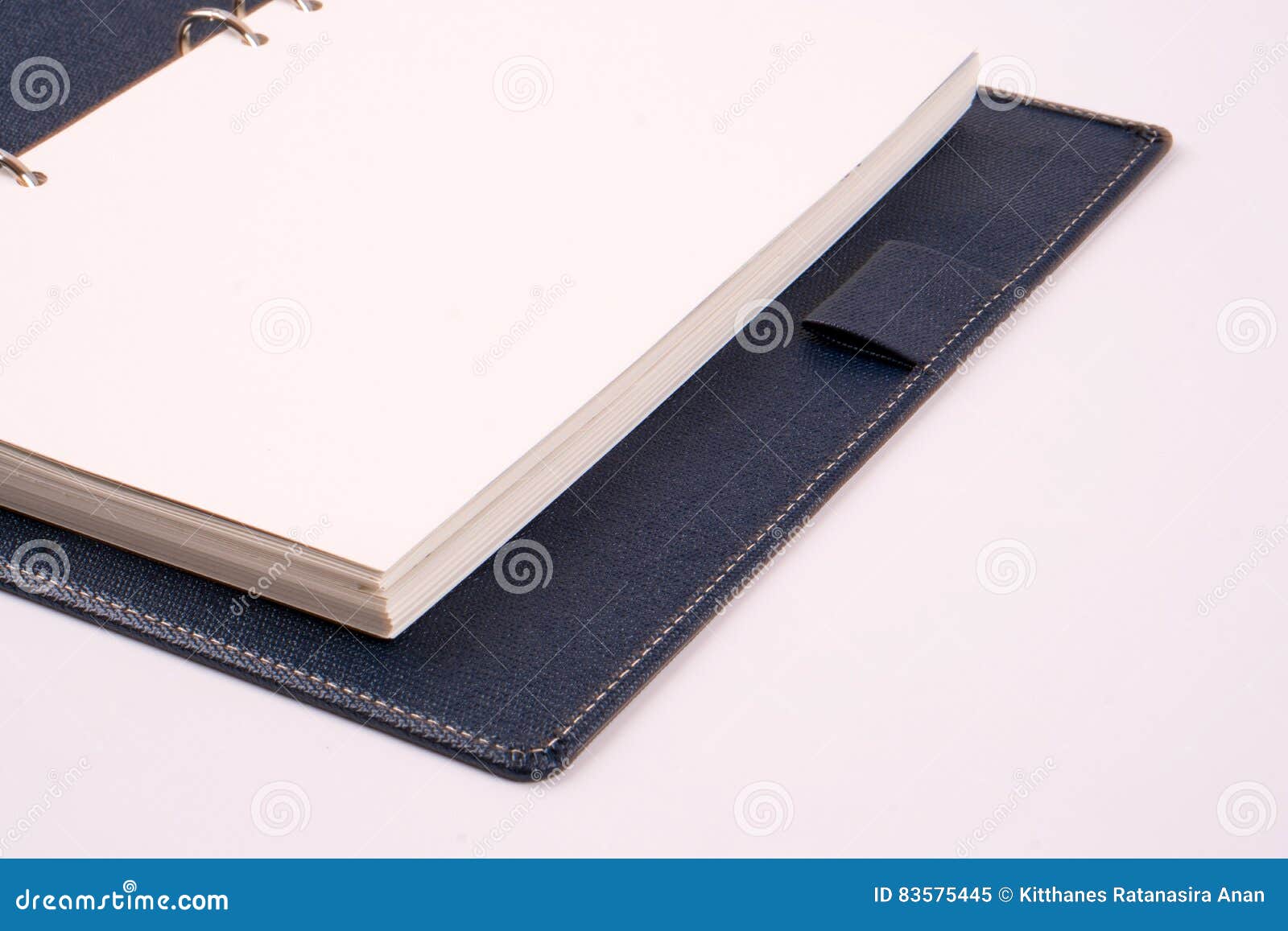 Open Blank Note Book on White Background. Stock Image - Image of note ...
