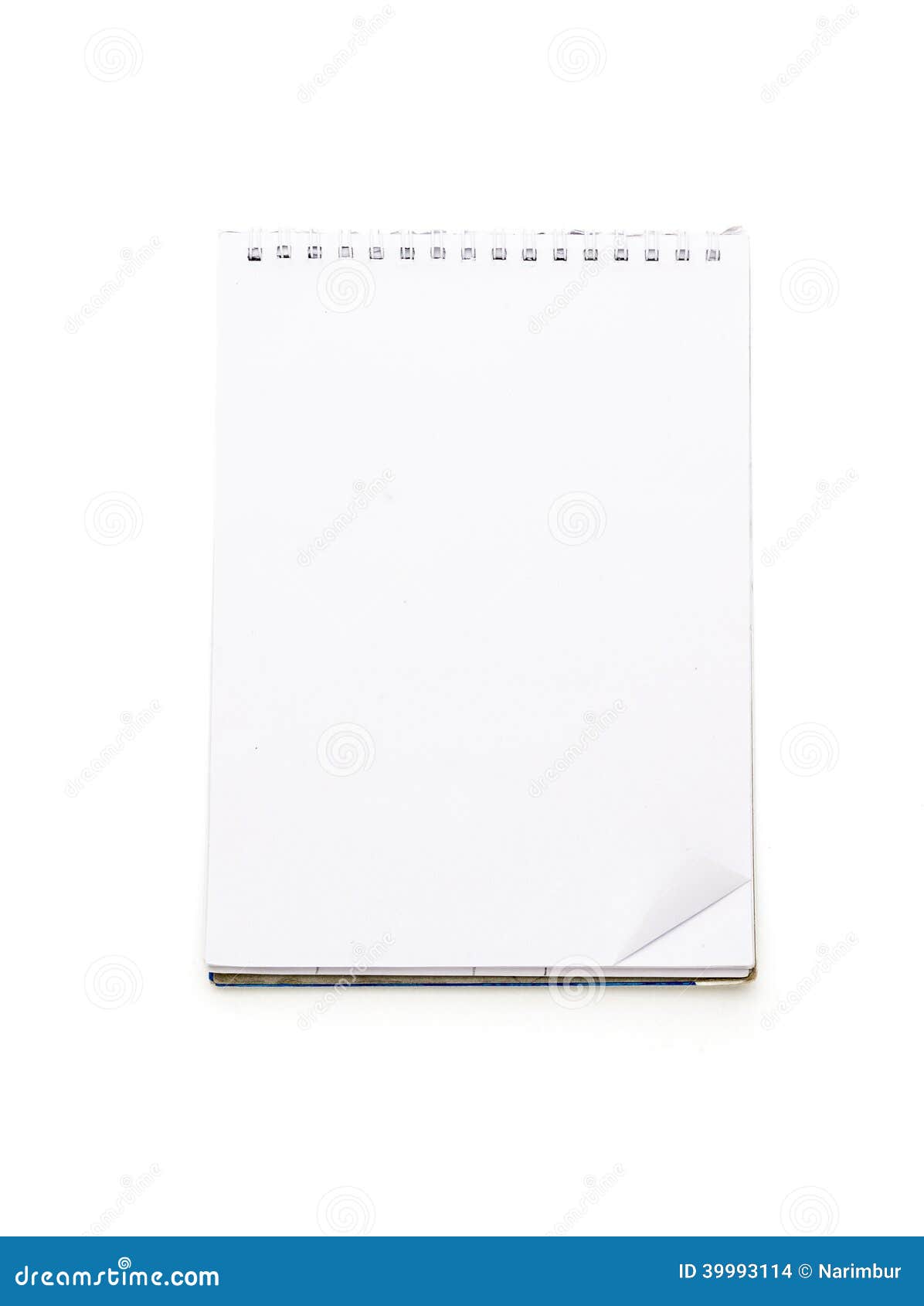 Open Blank Note Pad with Ring Binder Stock Photo - Image of paper ...
