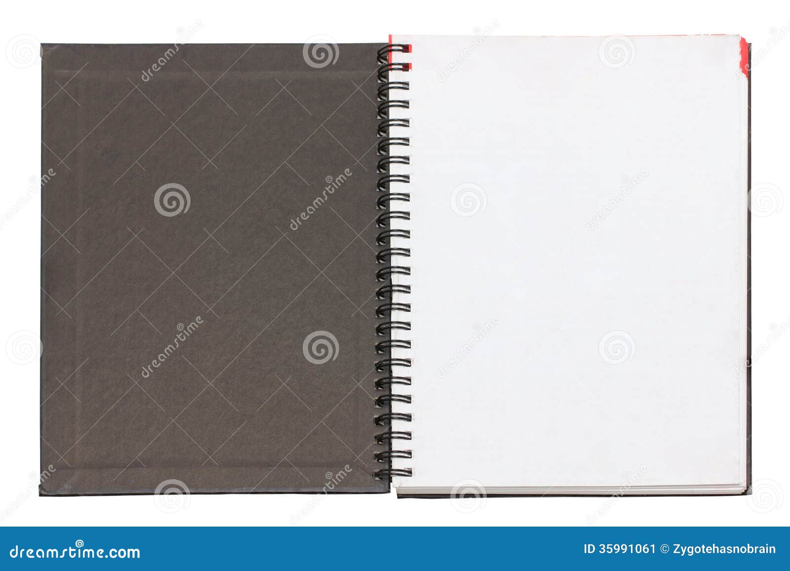 Open Blank Notebook Black Cover. Stock Image - Image of object, idea ...