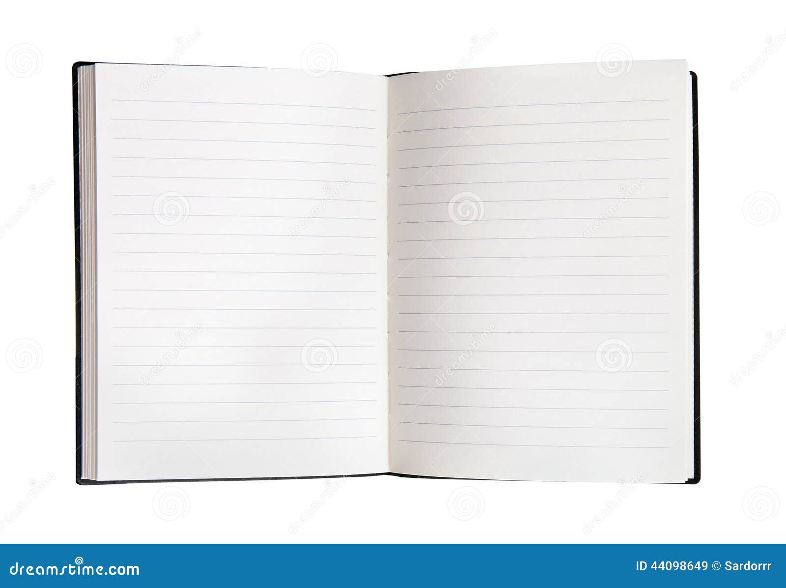 Open blank notebook stock image. Image of scrapbook, black - 44098649