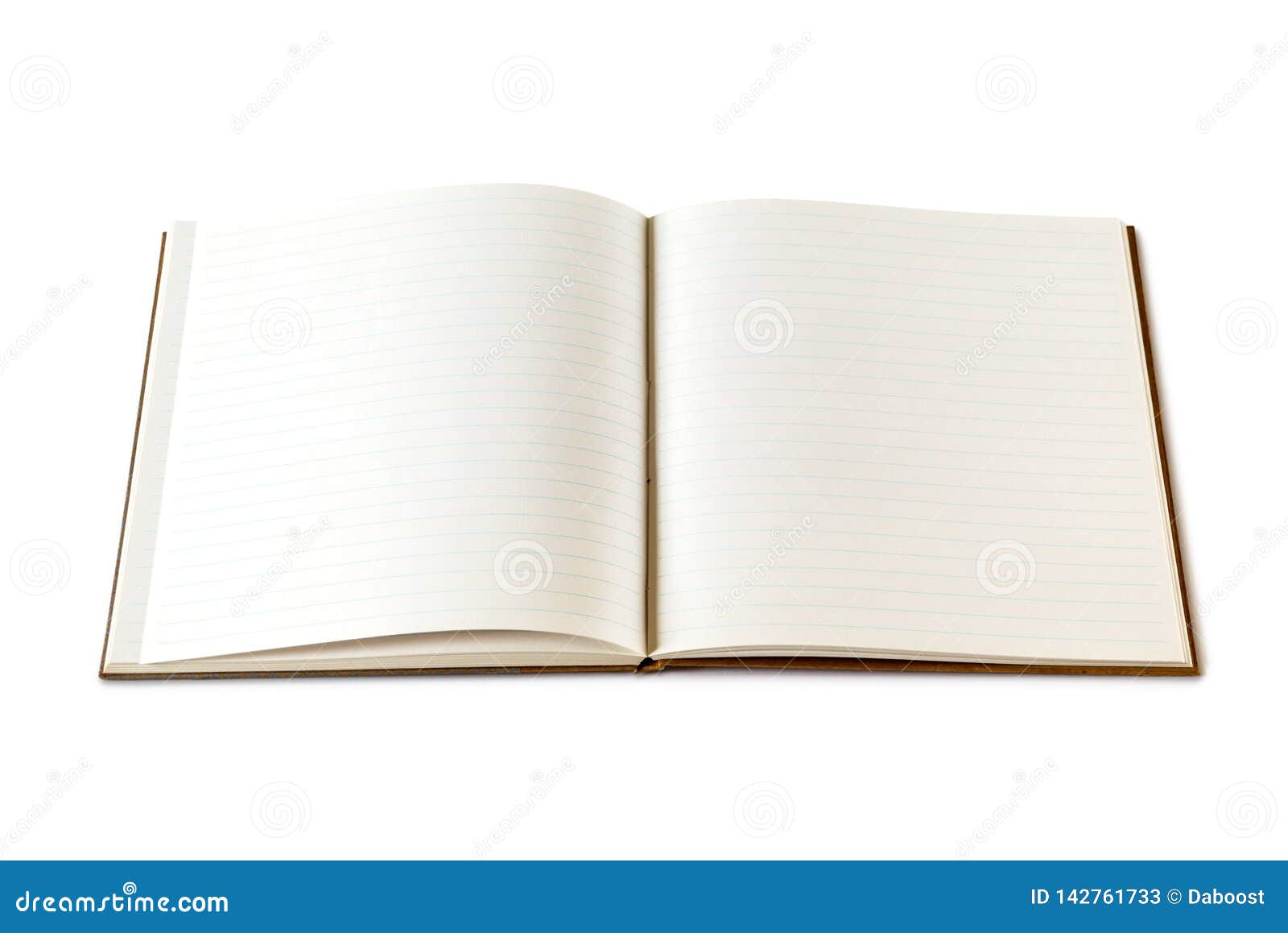 Open Blank Notebook Isolated on White Stock Image - Image of isolated ...