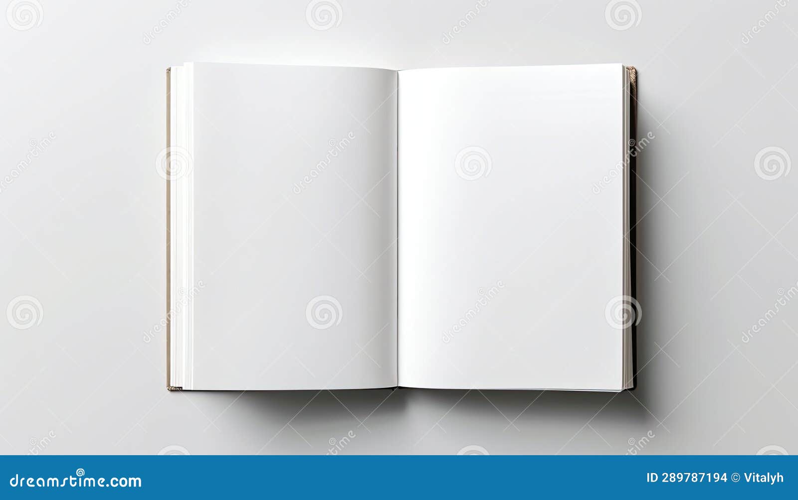 An Open Blank Notebook with Light Color Background, Top View. Stock ...