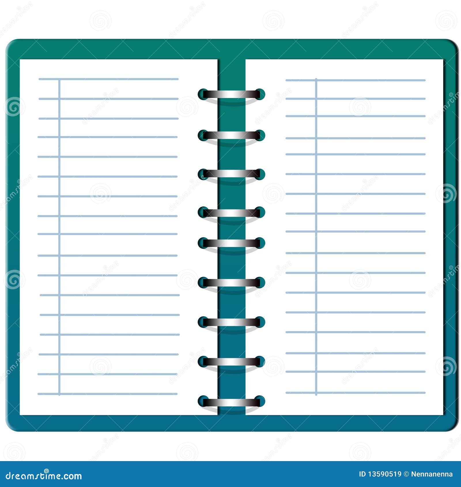 Open blank notes stock illustration. Illustration of notebook - 13590519