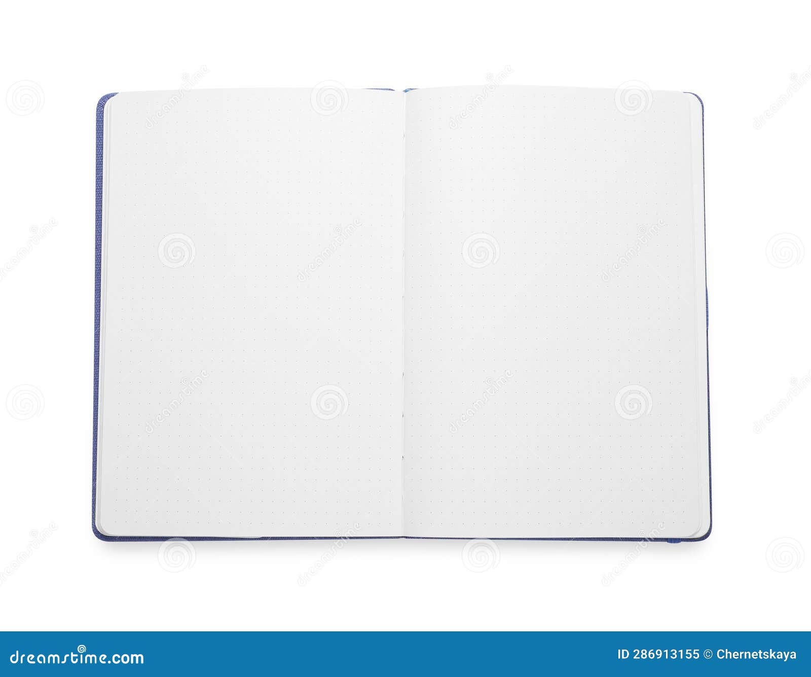 Open Blank Office Notebook Isolated on White, Top View Stock Image ...