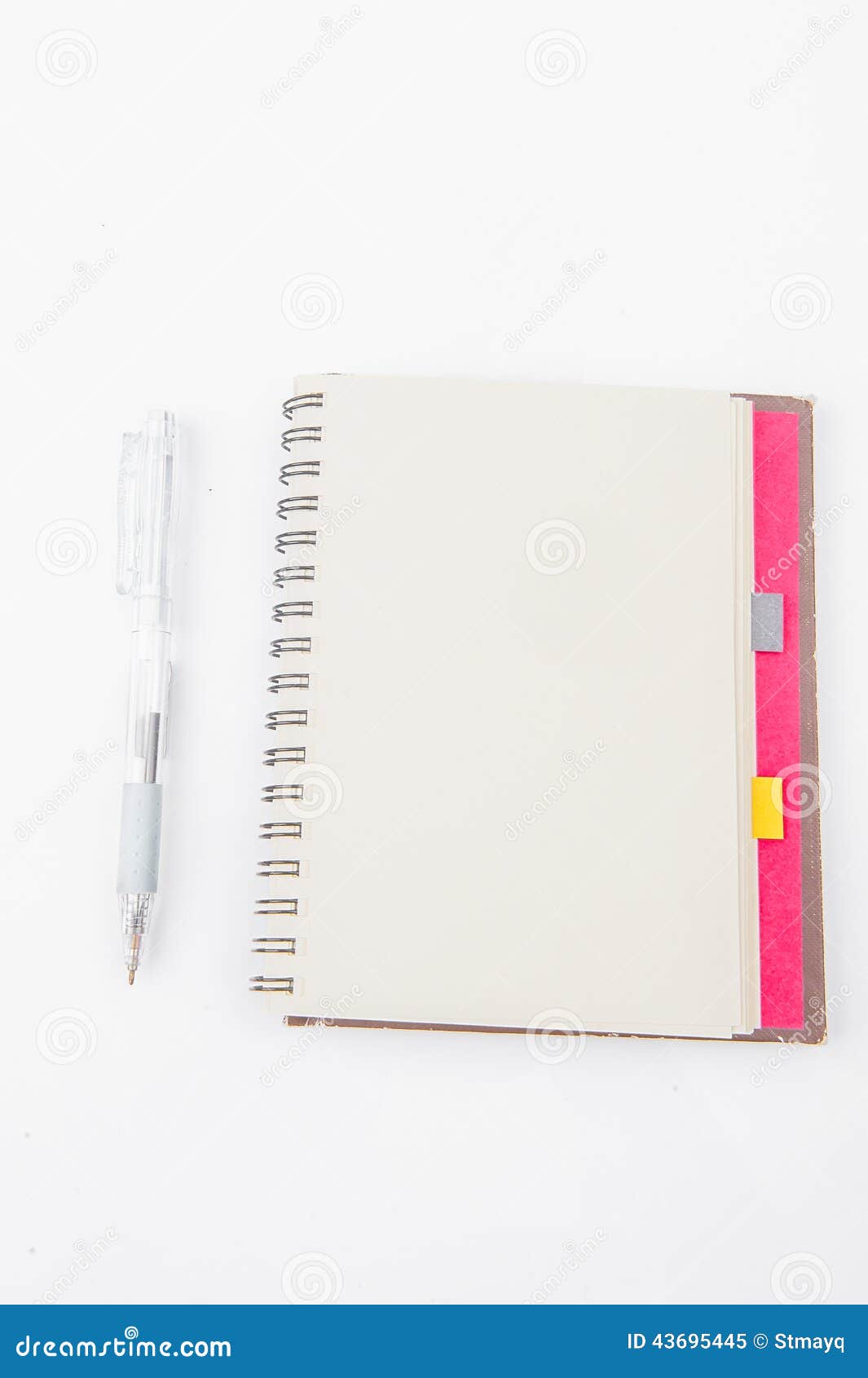 Open Blank Page notebook stock image. Image of page, pencil - 43695445