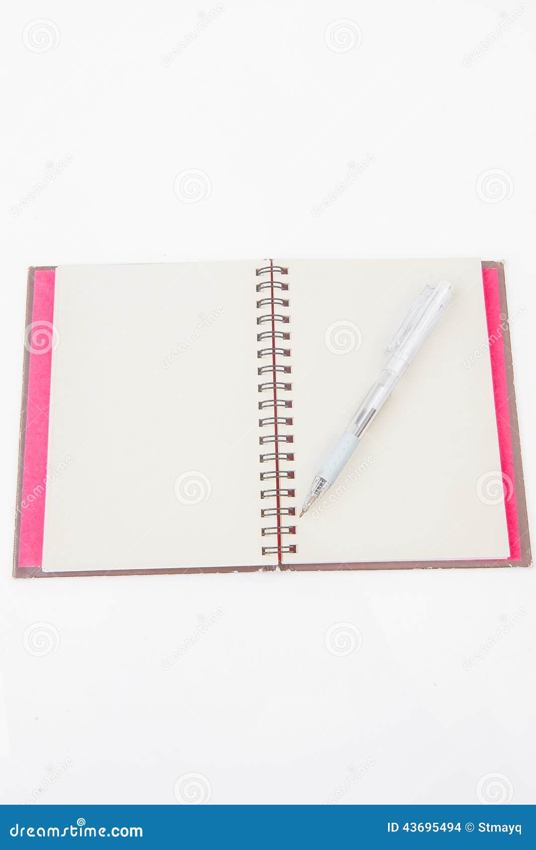 Open Blank Page notebook stock photo. Image of white - 43695494