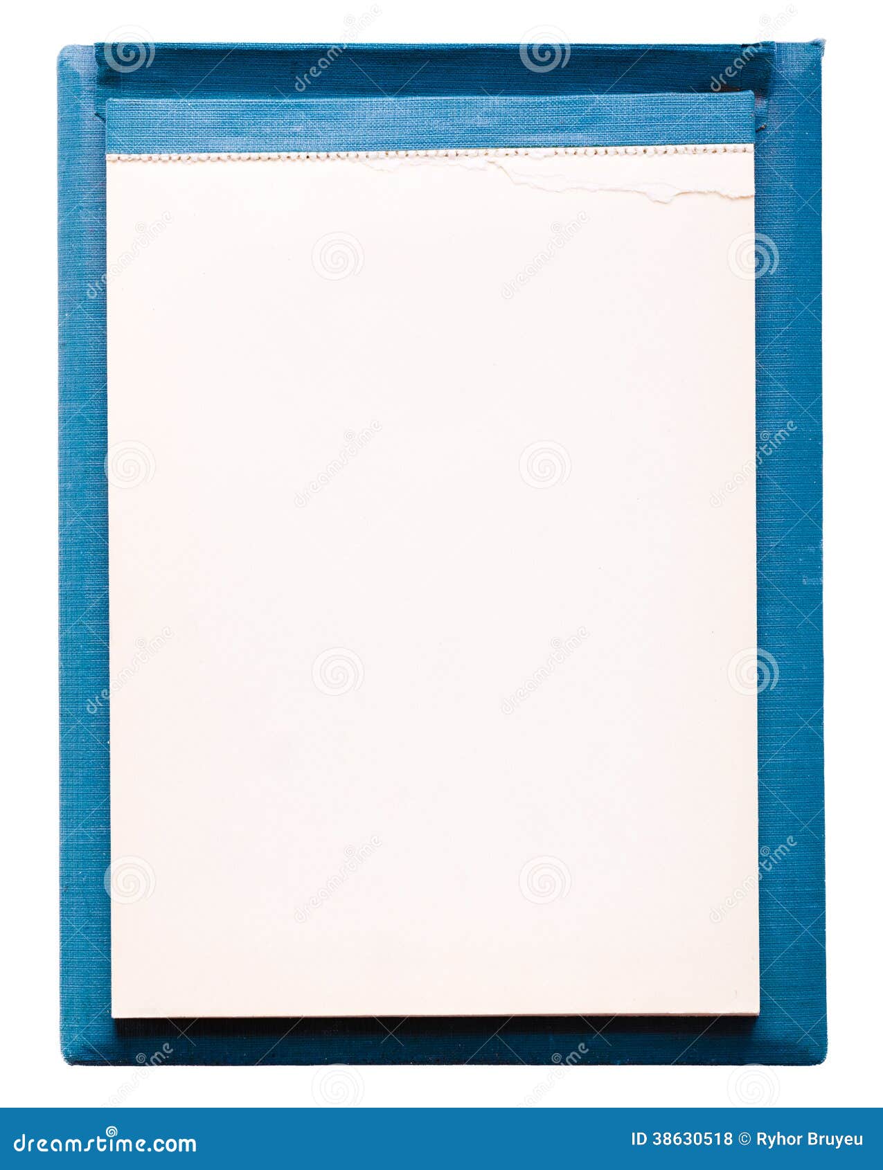 Open Blank Page Notebook. Old Paper Notepad Stock Photo - Image of ...