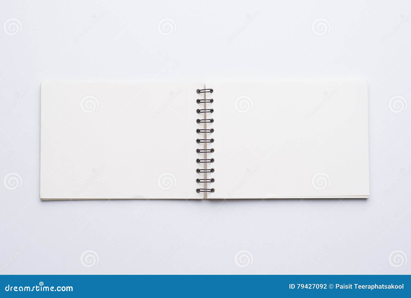 Open Blank Page notebook stock photo. Image of white - 79427092