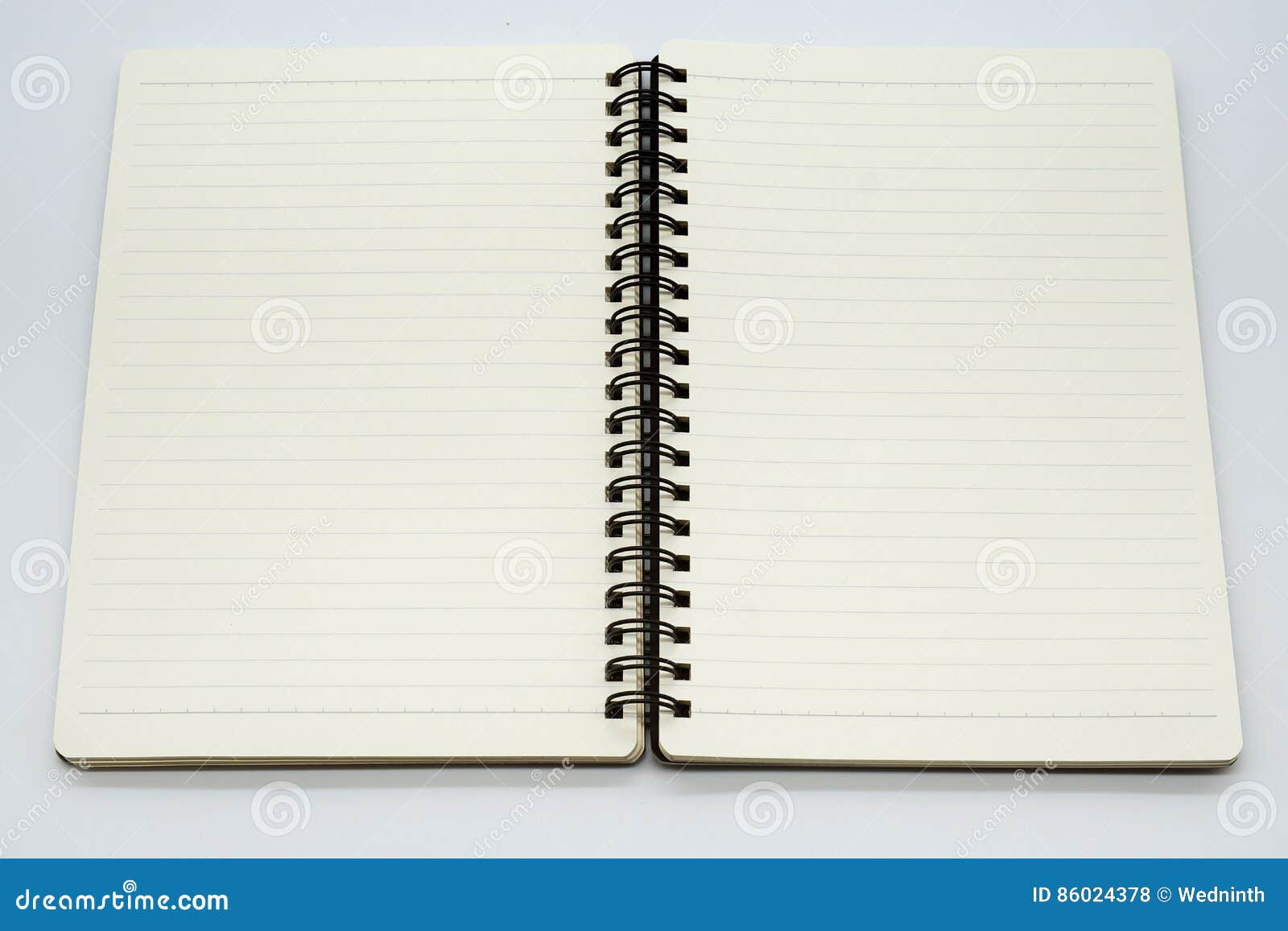 Open Blank Page Notebook and White Background Stock Photo - Image of ...
