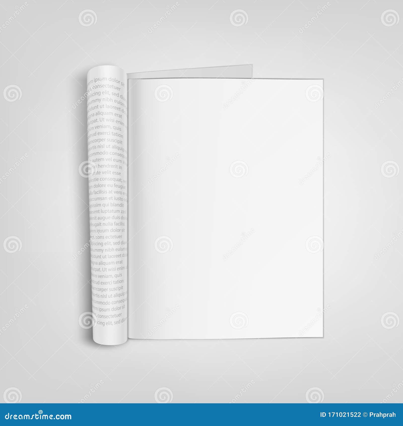 Open Blank Paper Journal with Clear Page Stock Vector - Illustration of ...