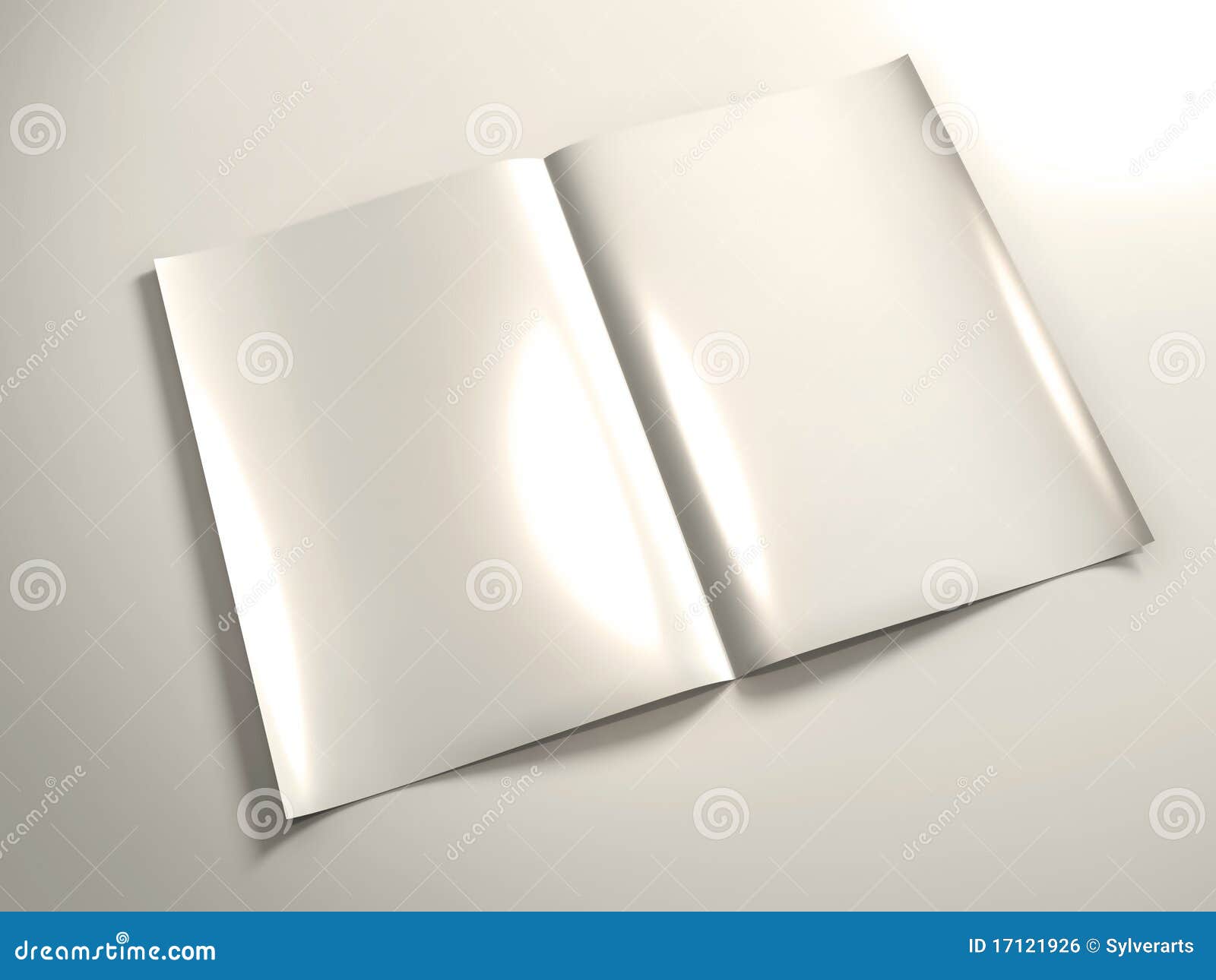 Open blank paper page stock illustration. Illustration of single - 17121926