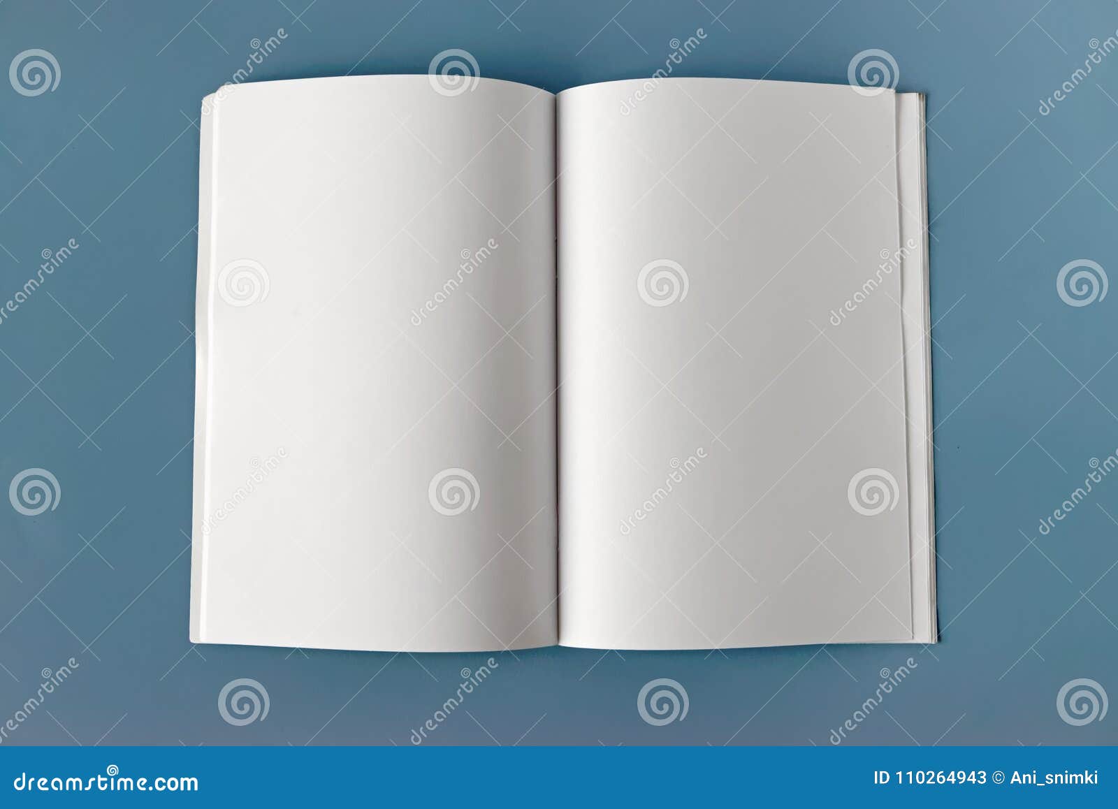 Open Blank Textbook Template, Mock Up. Stock Image - Image of ...