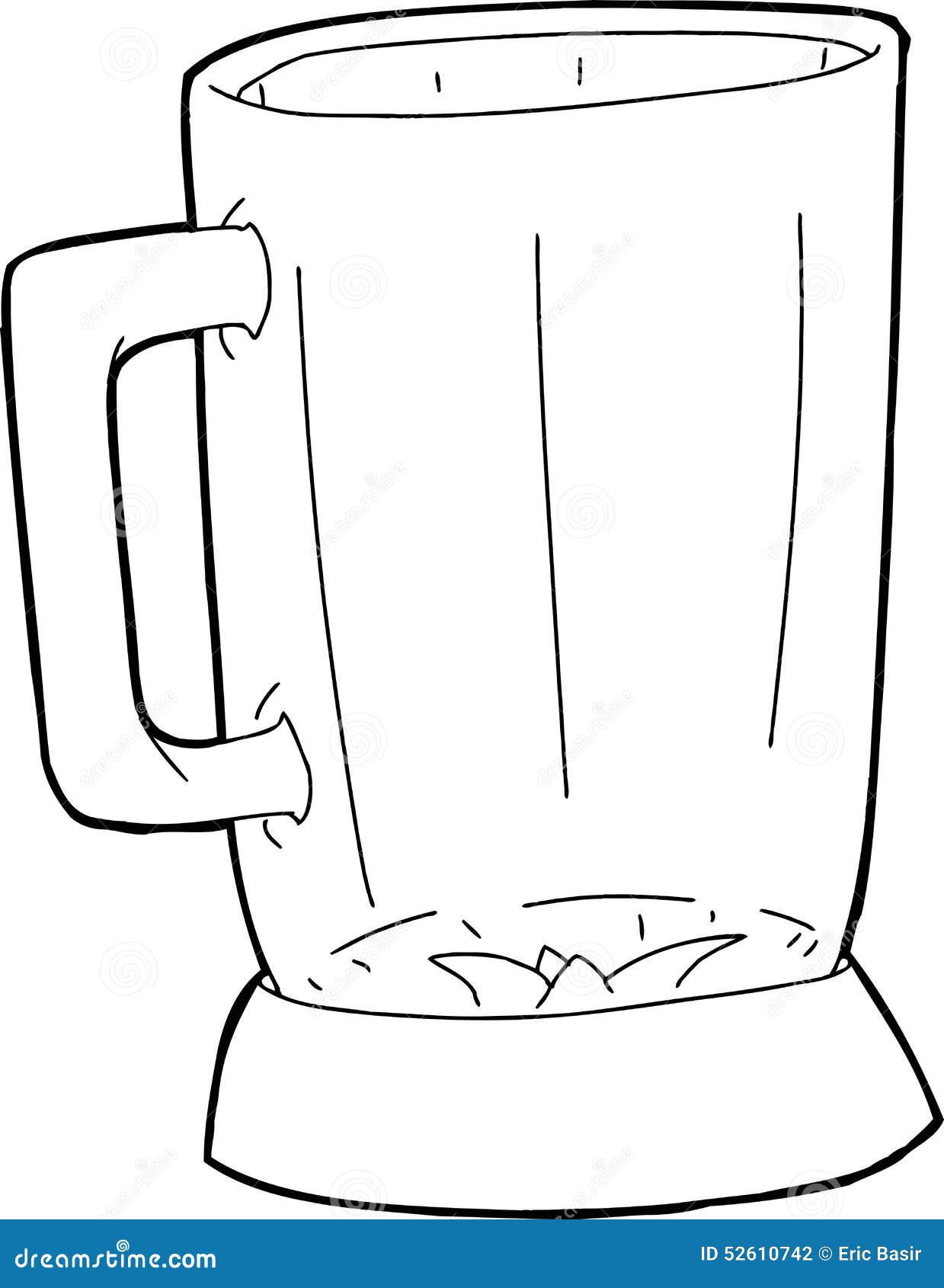 Open Blender Jar Outline stock illustration. Illustration of cartoon ...