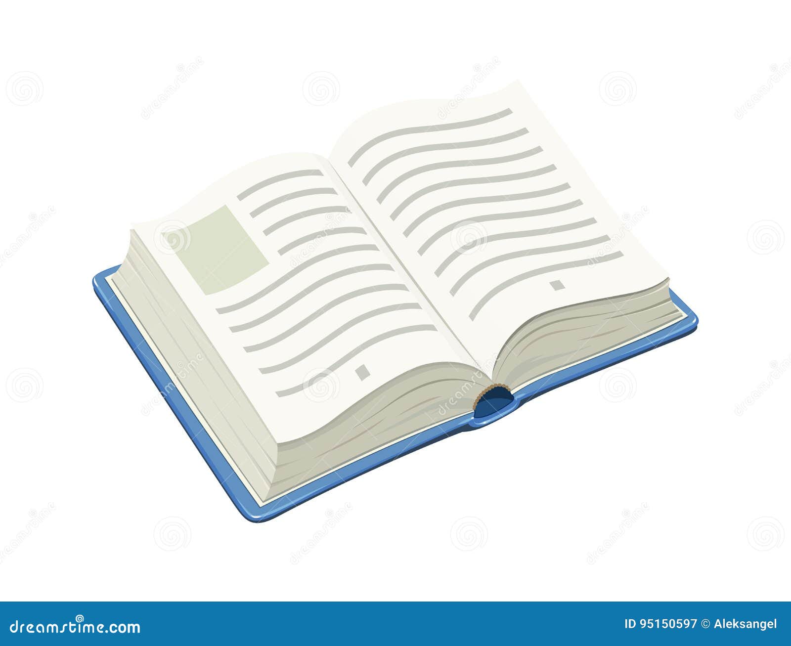Open Blue Book With Gold Stars Flying Out. On White Background. Royalty ...