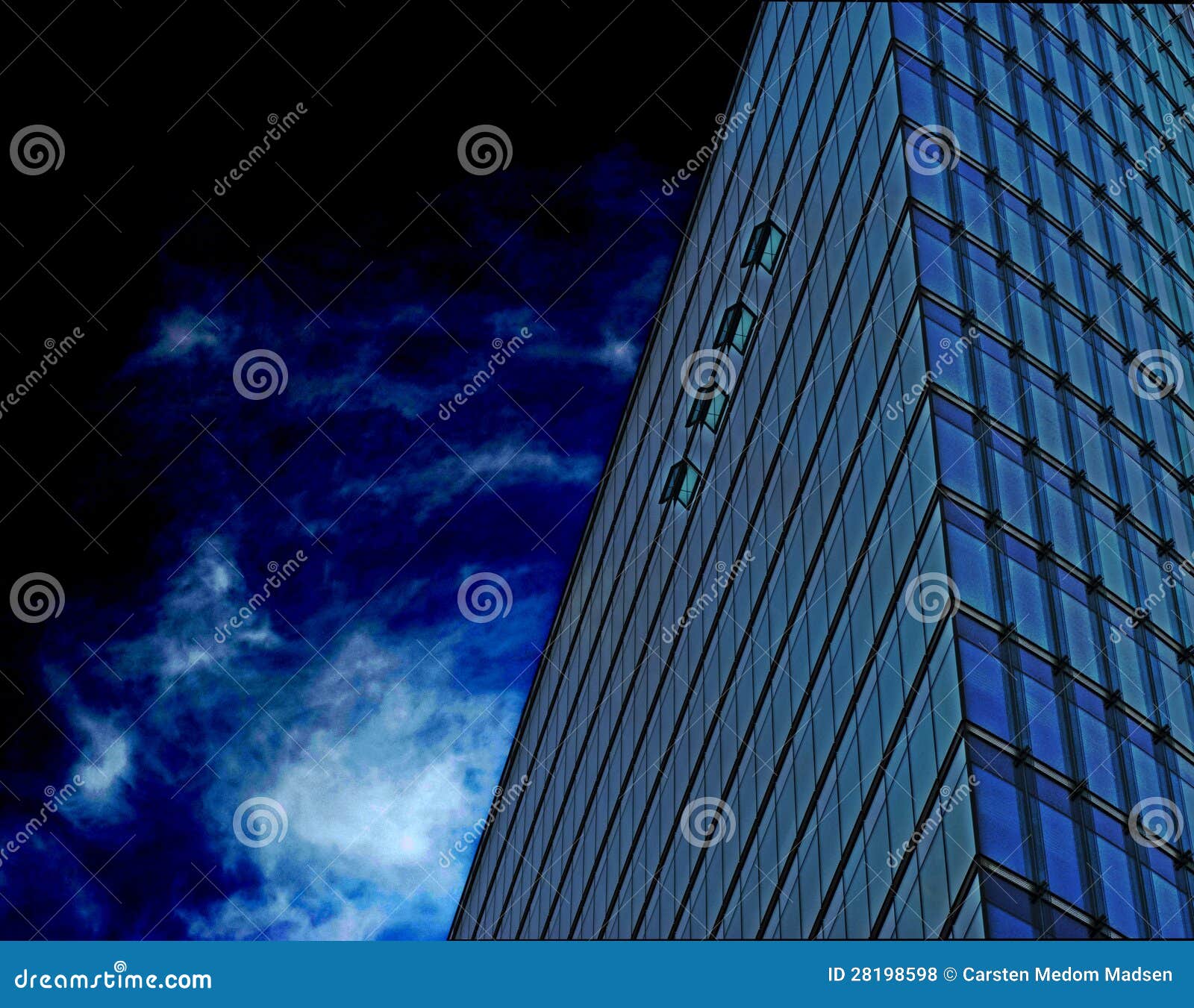 Open blue business windows stock photo. Image of exterior - 28198598