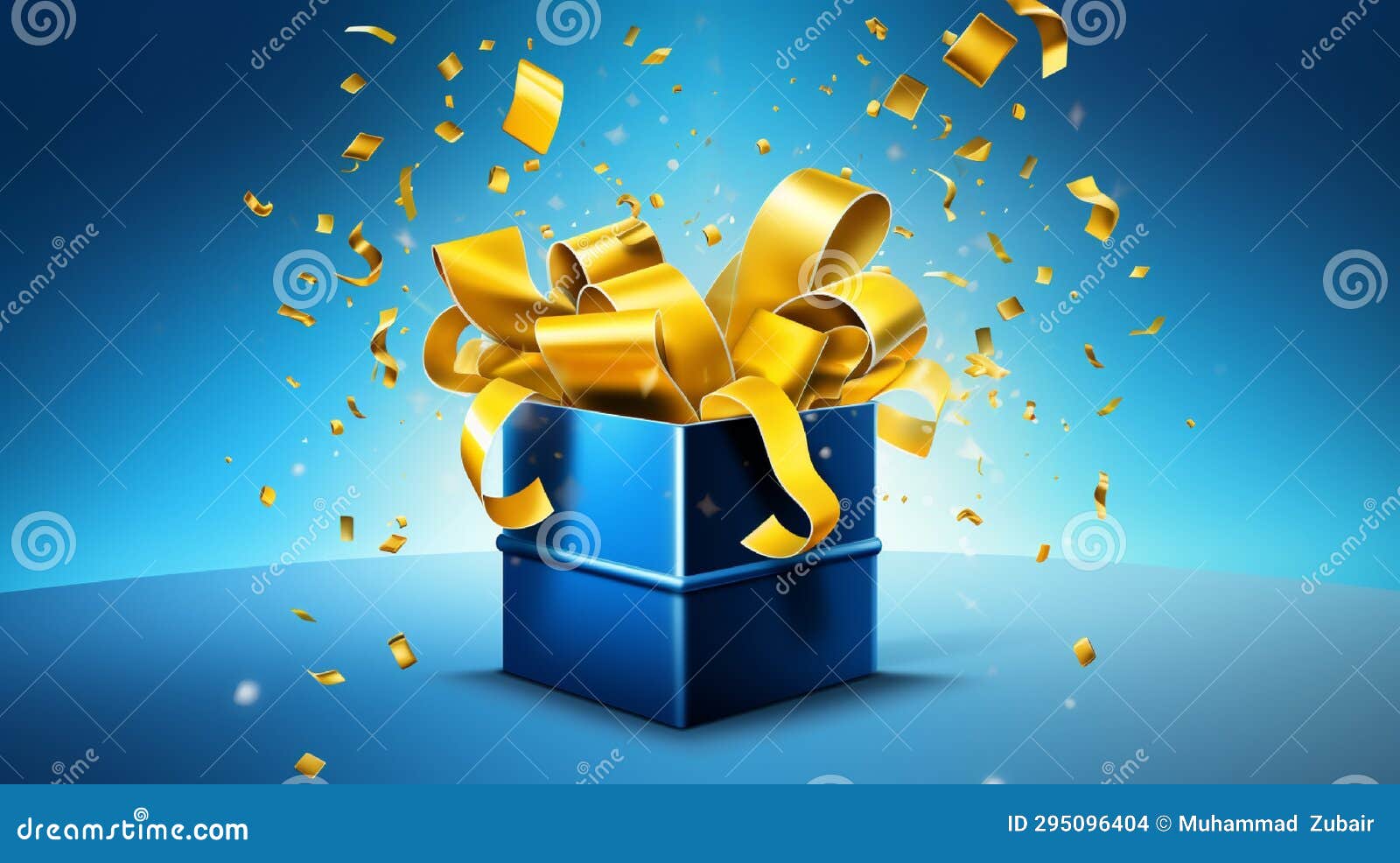 "Gift Box Confetti Giveaway" Stock Illustration - Illustration of ...