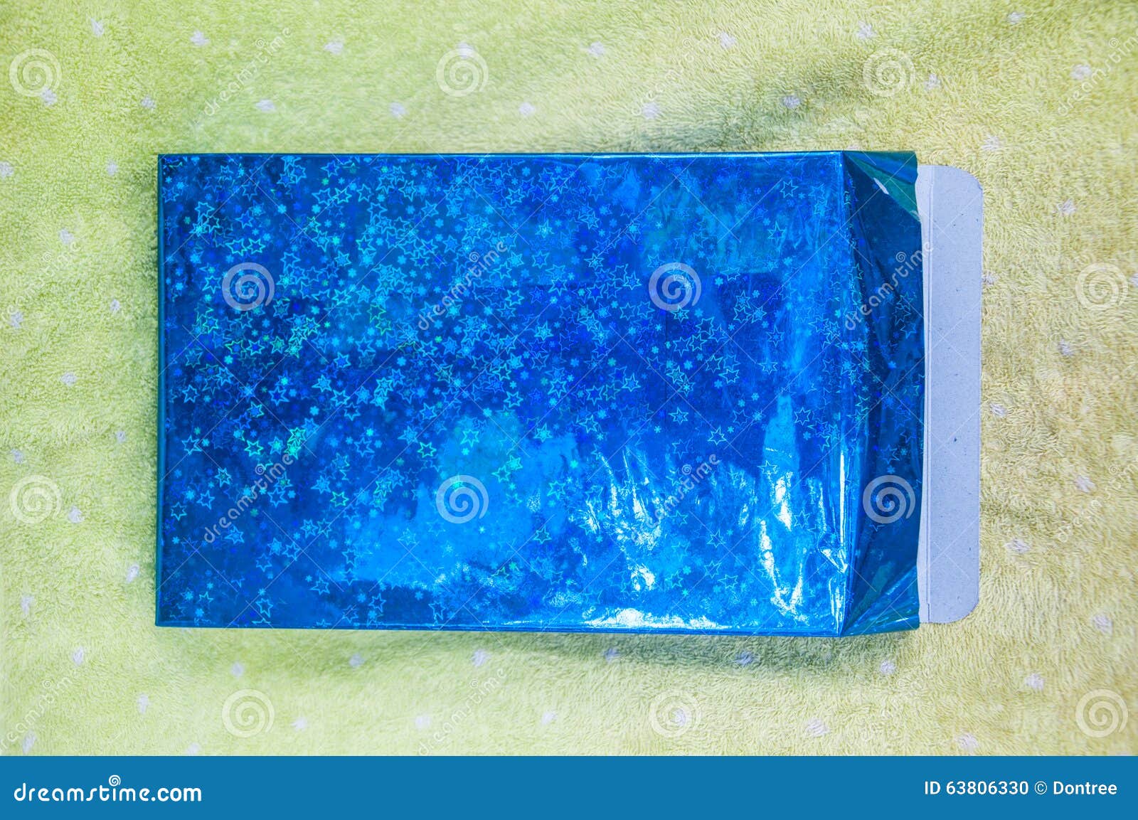 Open blue gift box stock photo. Image of birthday, object - 63806330