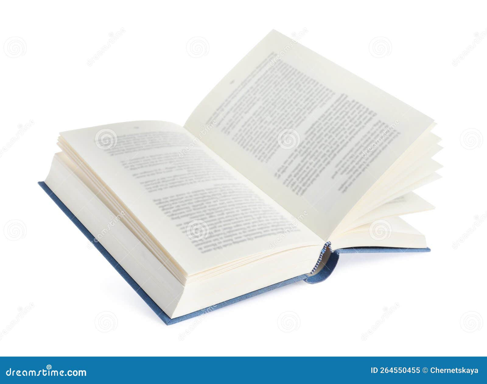 Open Blue Hardcover Book Isolated on White Stock Image - Image of color ...