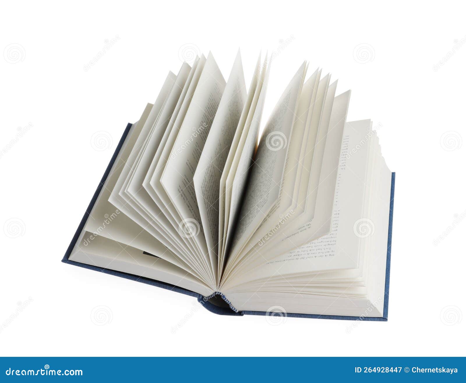 Open Blue Hardcover Book Isolated on White Stock Image - Image of ...
