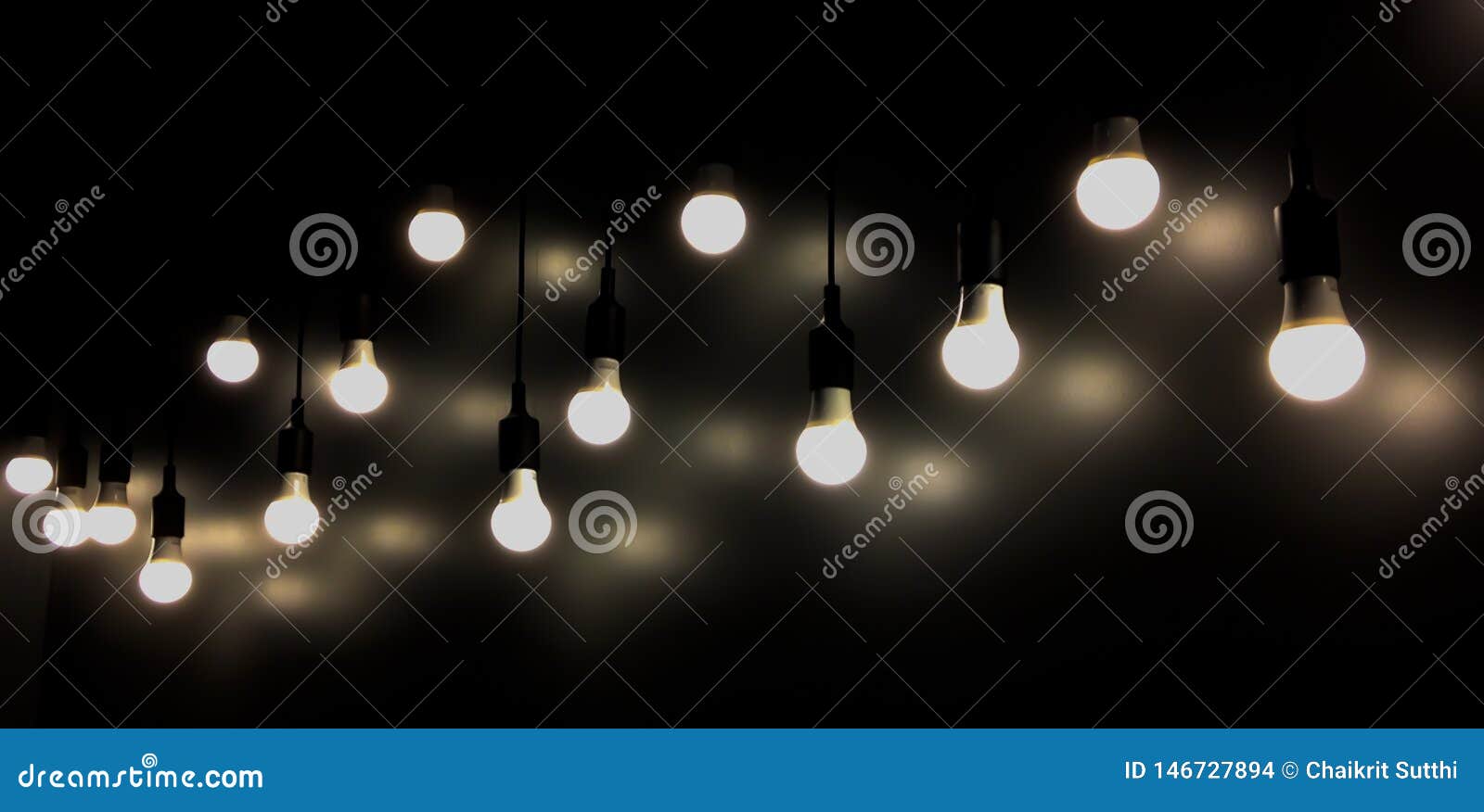 Open Blue Light Bulb on Background Stock Photo - Image of electricity ...