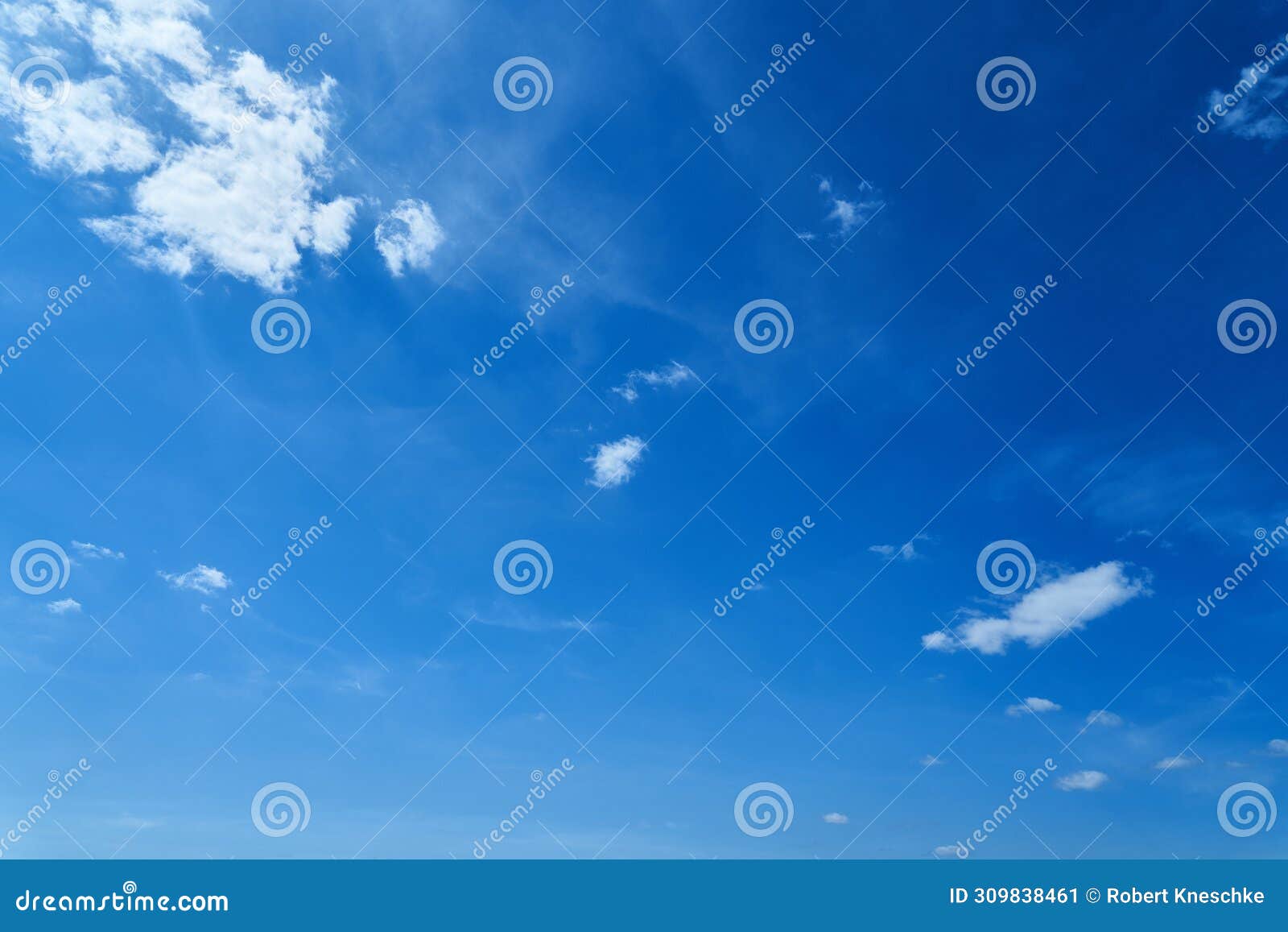 Open Blue Sky with Little White Clouds in the Air Stock Image - Image ...