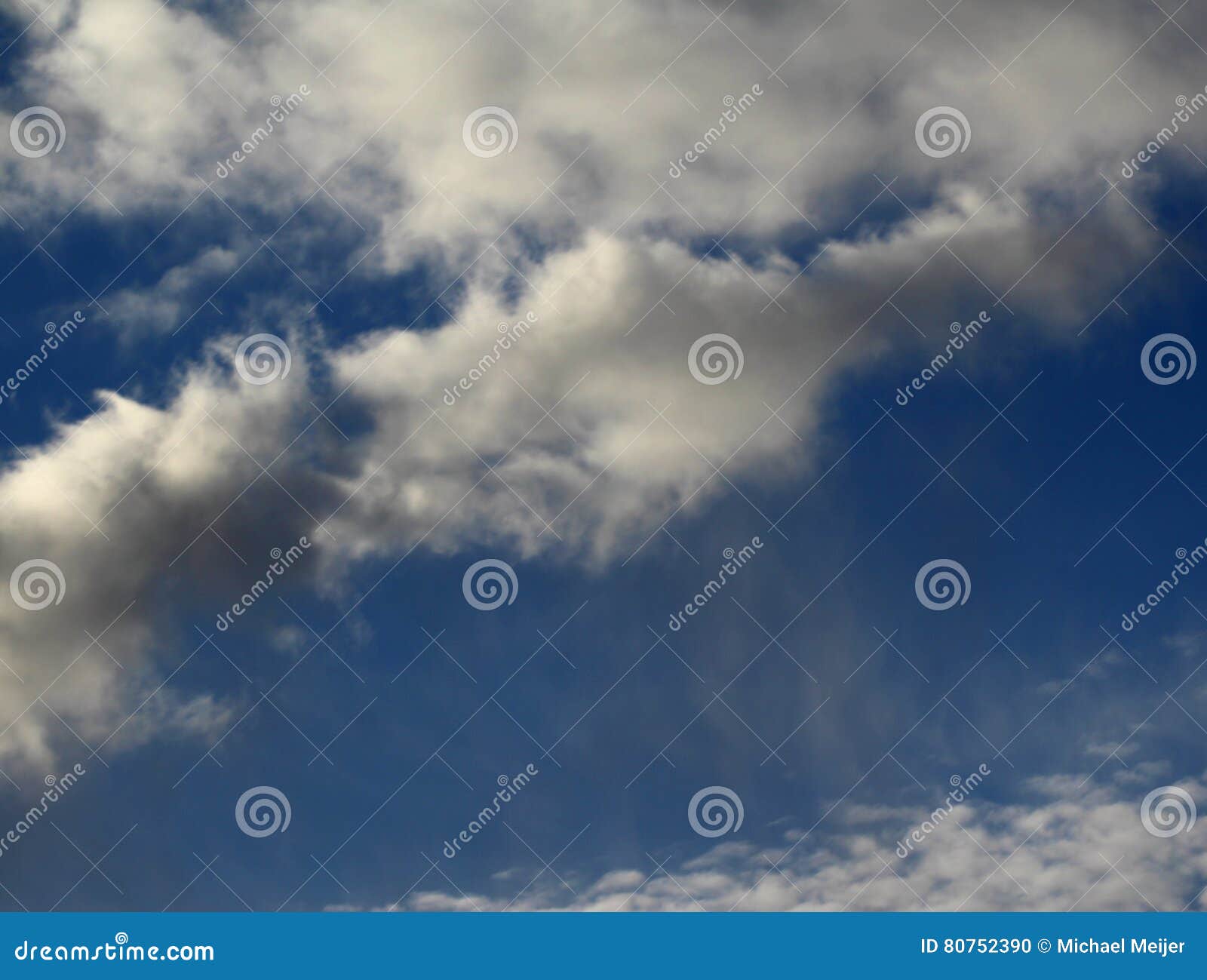 Open Blue Sky with Small White Clouds Stock Photo - Image of ...
