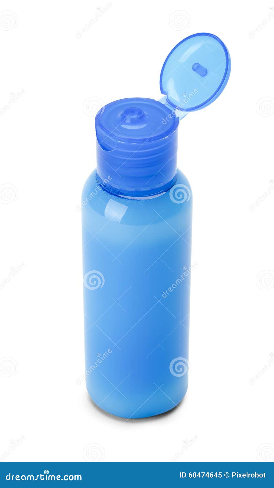 Open Blue Soap Bottle stock image. Image of merchandise - 60474645