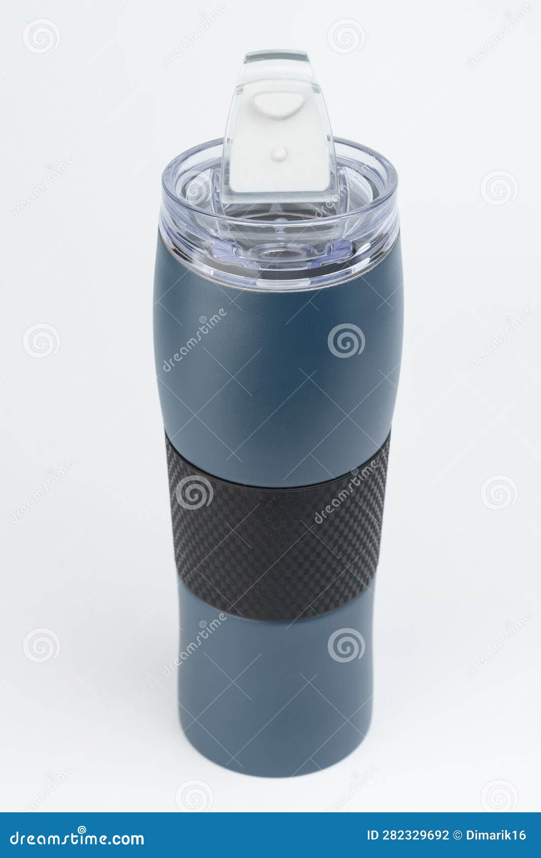 Open blue thermos flask stock photo. Image of silver - 282329692