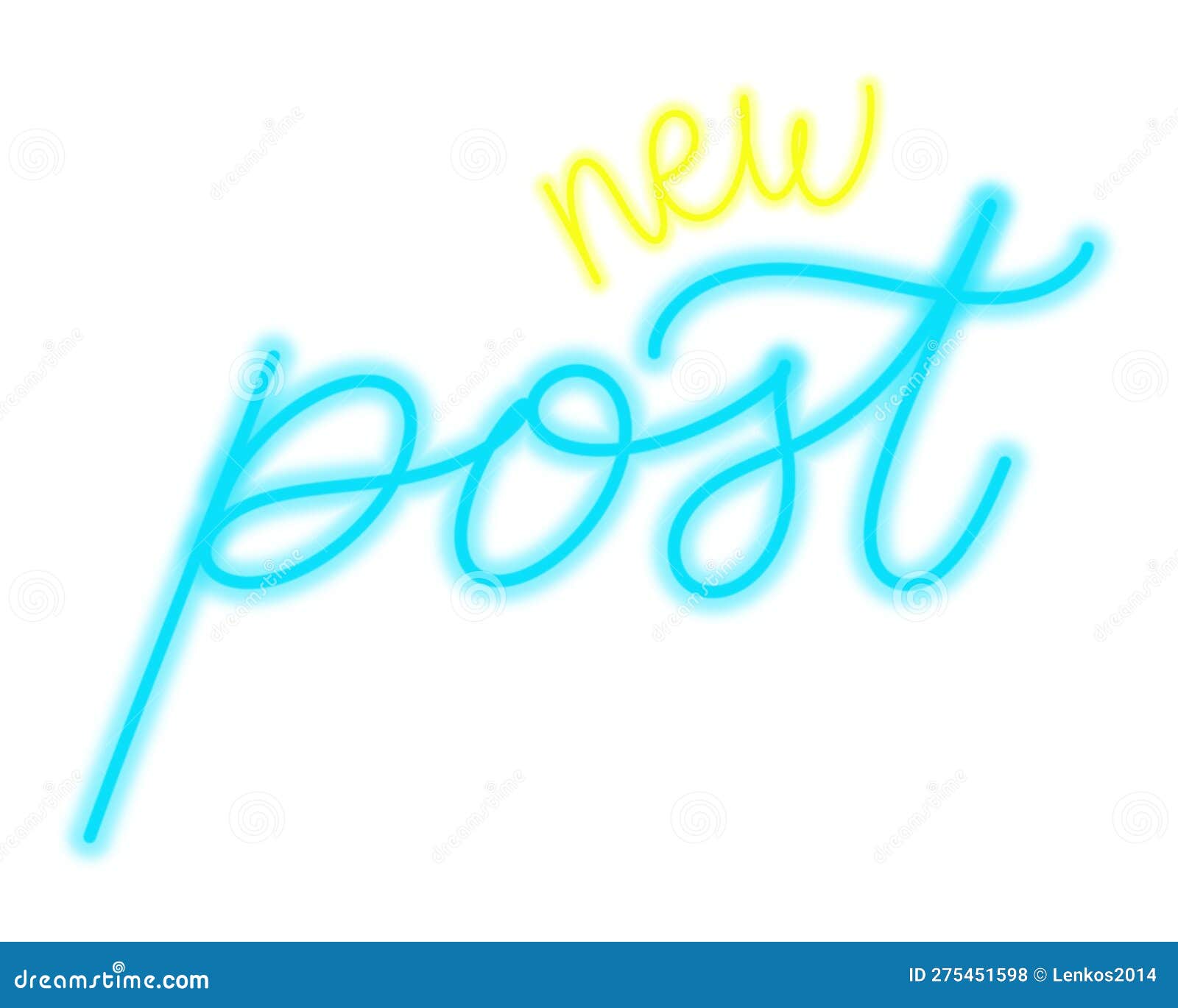 Open - Blue and Yellow Neon Sign. Hand Written Calligraphic Words ...