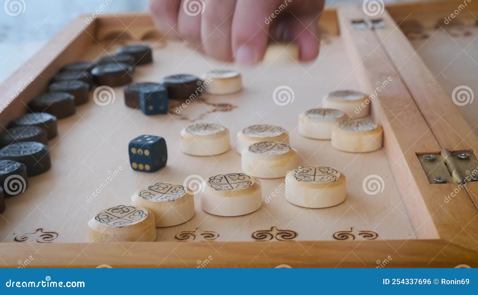 An Open Board for Playing Backgammon Stock Footage - Video of match ...