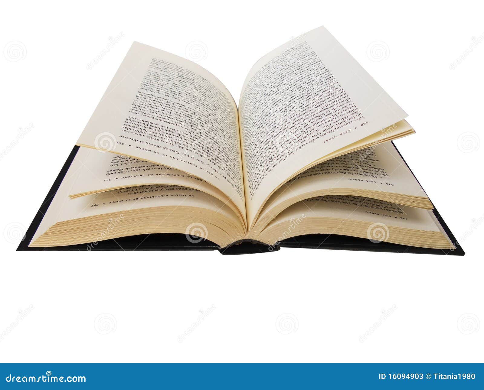 Open Boek Dat in Wit Wordt Geïsoleerdt Stock Afbeelding - Image of leer ...