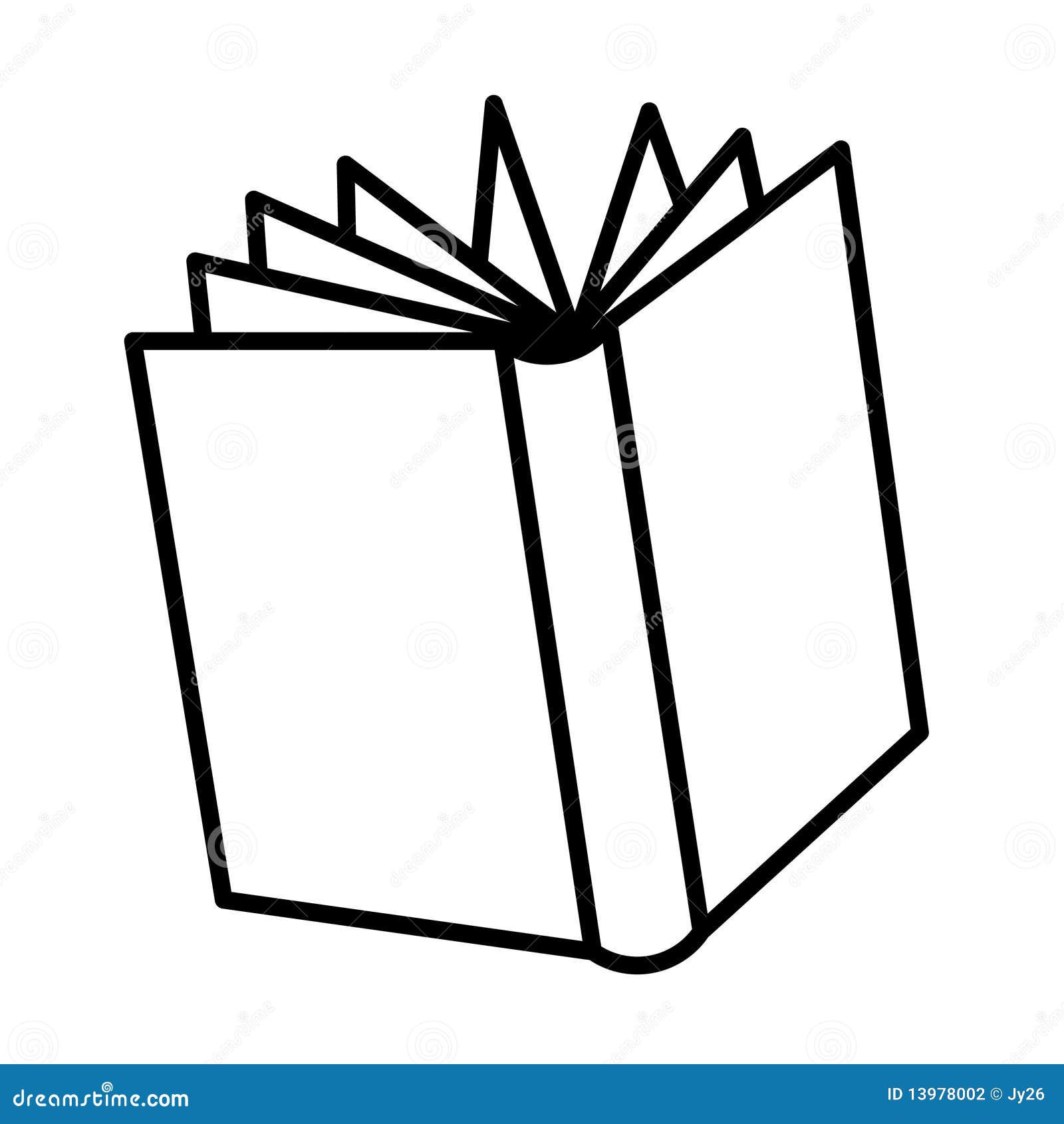 Open boektekening vector illustratie. Illustration of boek - 13978002