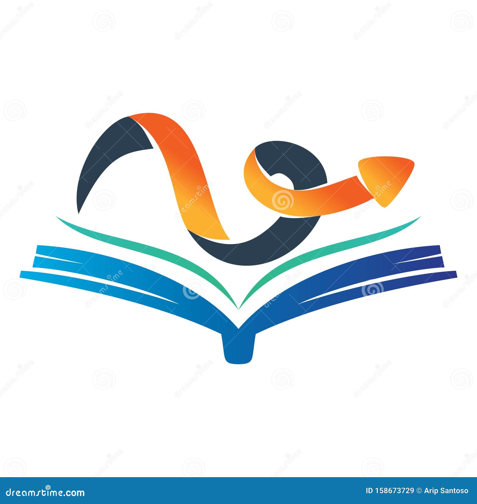 Open Book Arrow Direction Vector Color Isolated Stock Vector ...