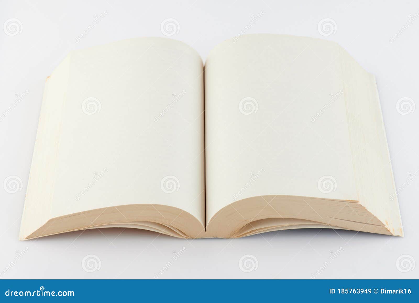 Open Book with Beige Color Pages Stock Image - Image of isolated ...