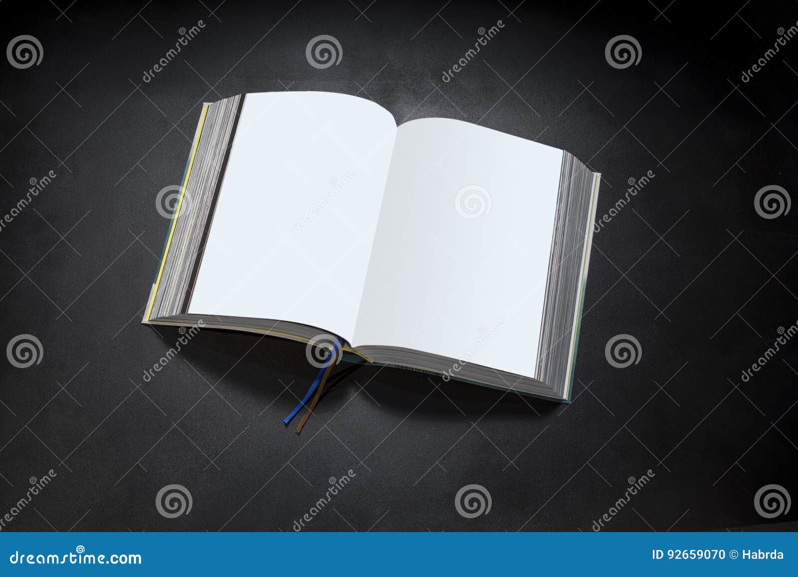 Open book on the black stock photo. Image of gray, encyclopedia - 92659070