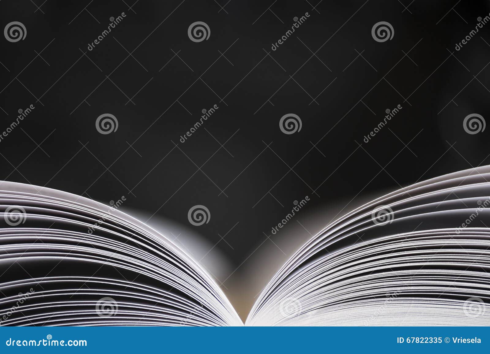 Open Book on Black Background Stock Image - Image of close, blue: 67822335