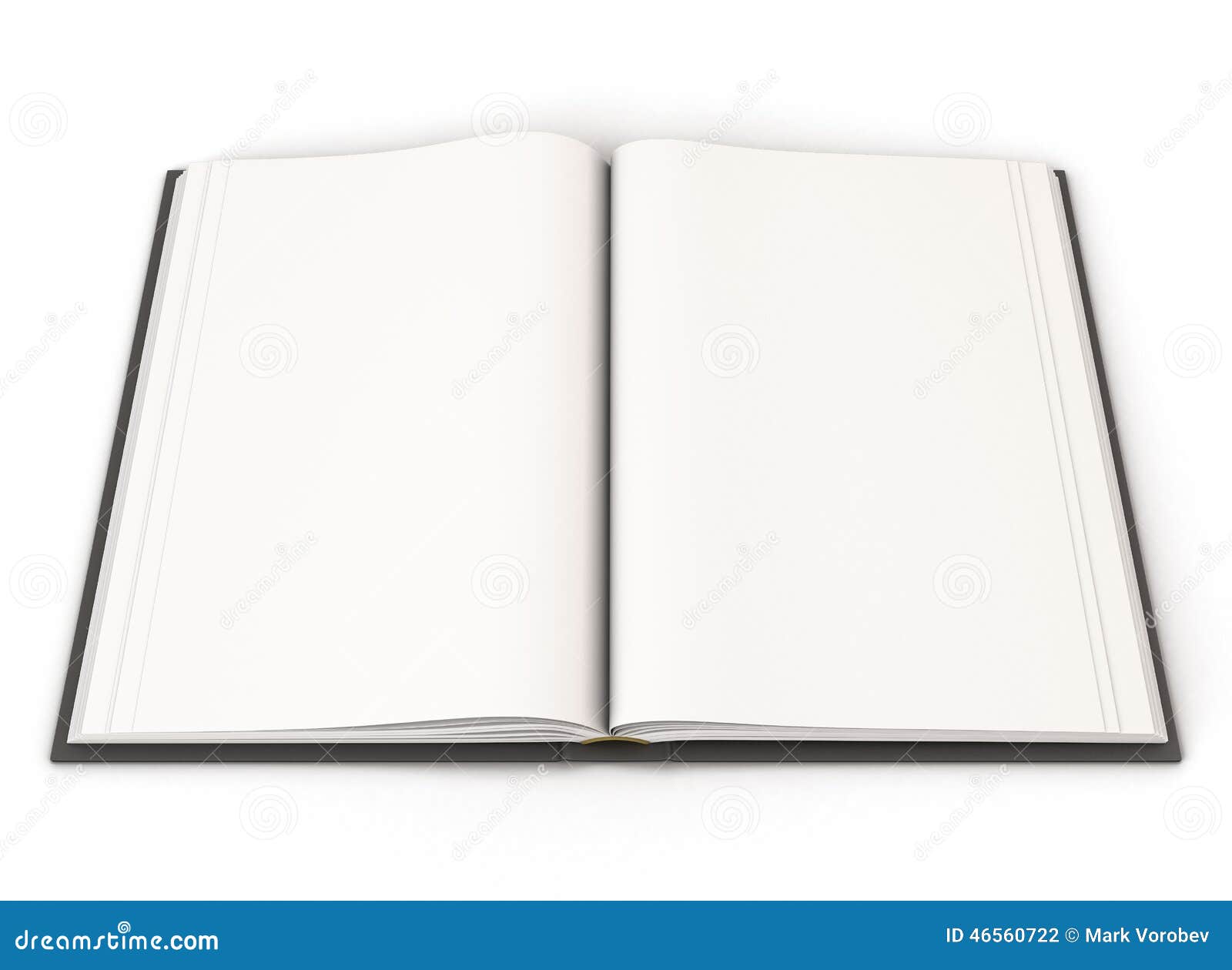 Open Book with a Black Cover. Stock Illustration - Illustration of ...