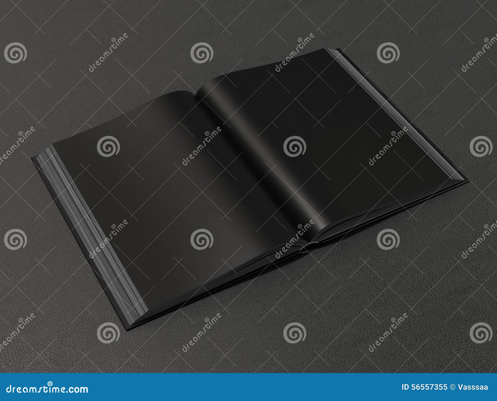 Open book black mockup stock illustration. Illustration of single ...