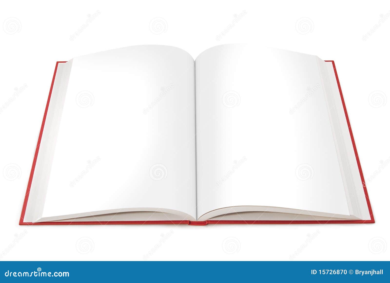 Open Book with Blank Pages stock photo. Image of studio - 15726870