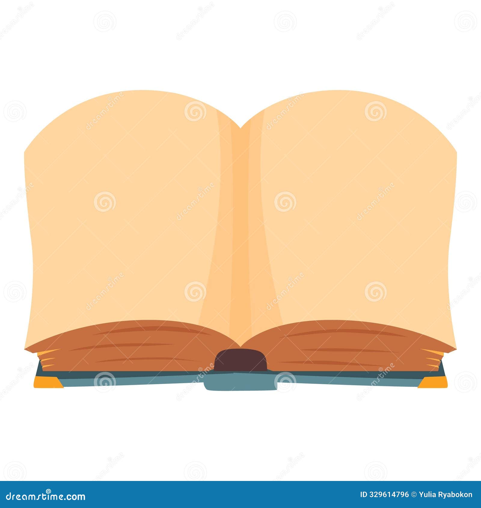 Open Book with Blank Pages Showing Concept of Knowledge Stock Vector ...
