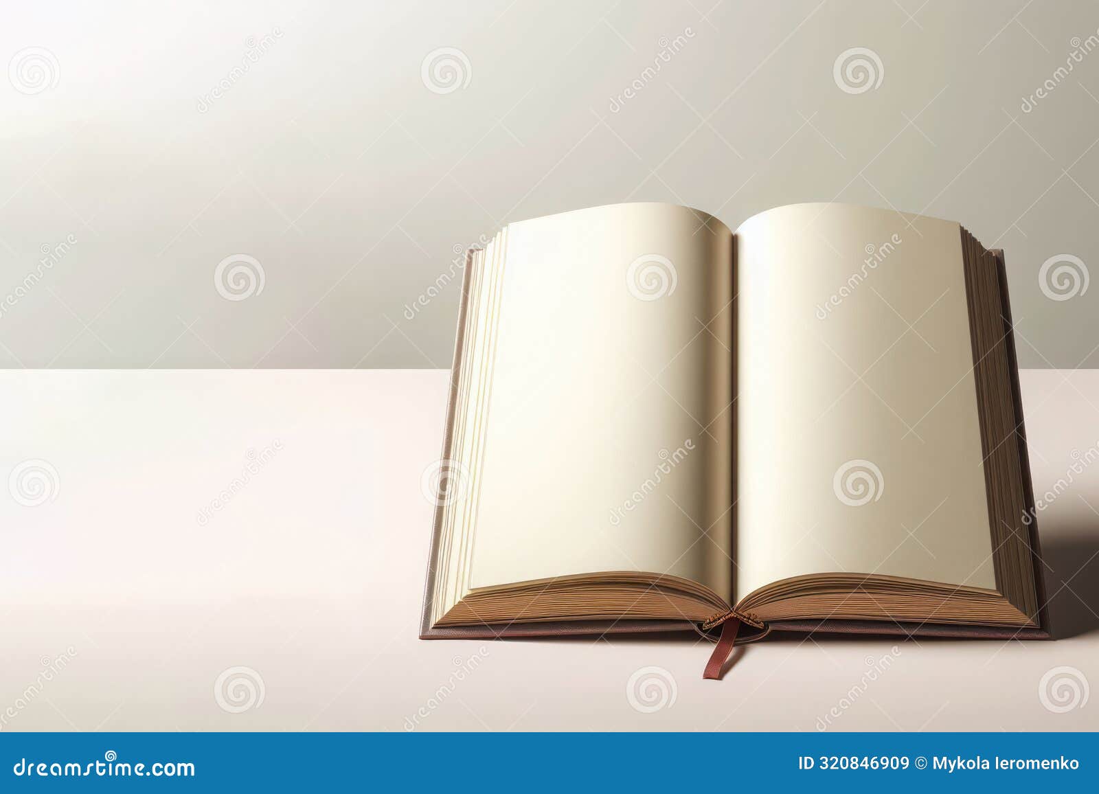 An Open Book with Blank Pages. Space for Text. Stock Illustration ...