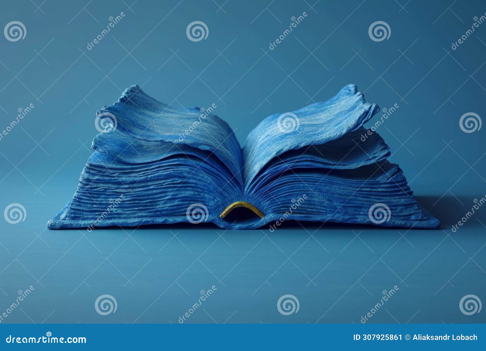 An Open Book on a Blue Background. the Concept of Knowledge Stock Image ...