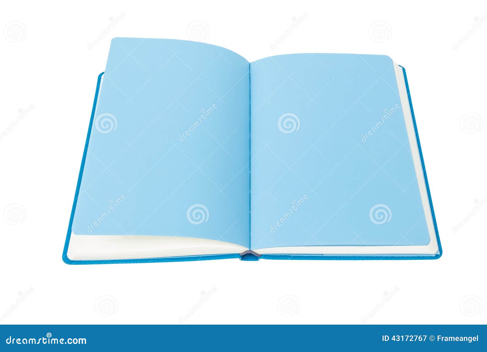 Open Book Blue Page on White Stock Image - Image of press, blue: 43172767