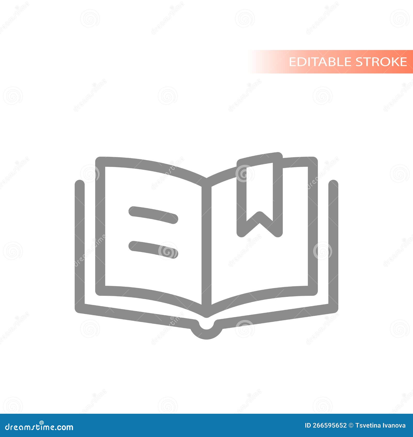 Open Book and Bookmark Icon Stock Vector - Illustration of literature ...
