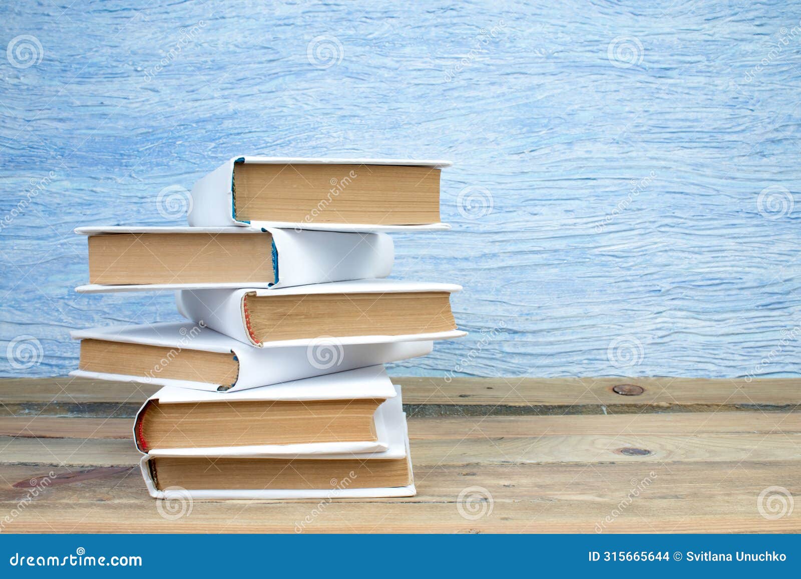 Open Book, Books on the Blue Background. Back To School. Education ...