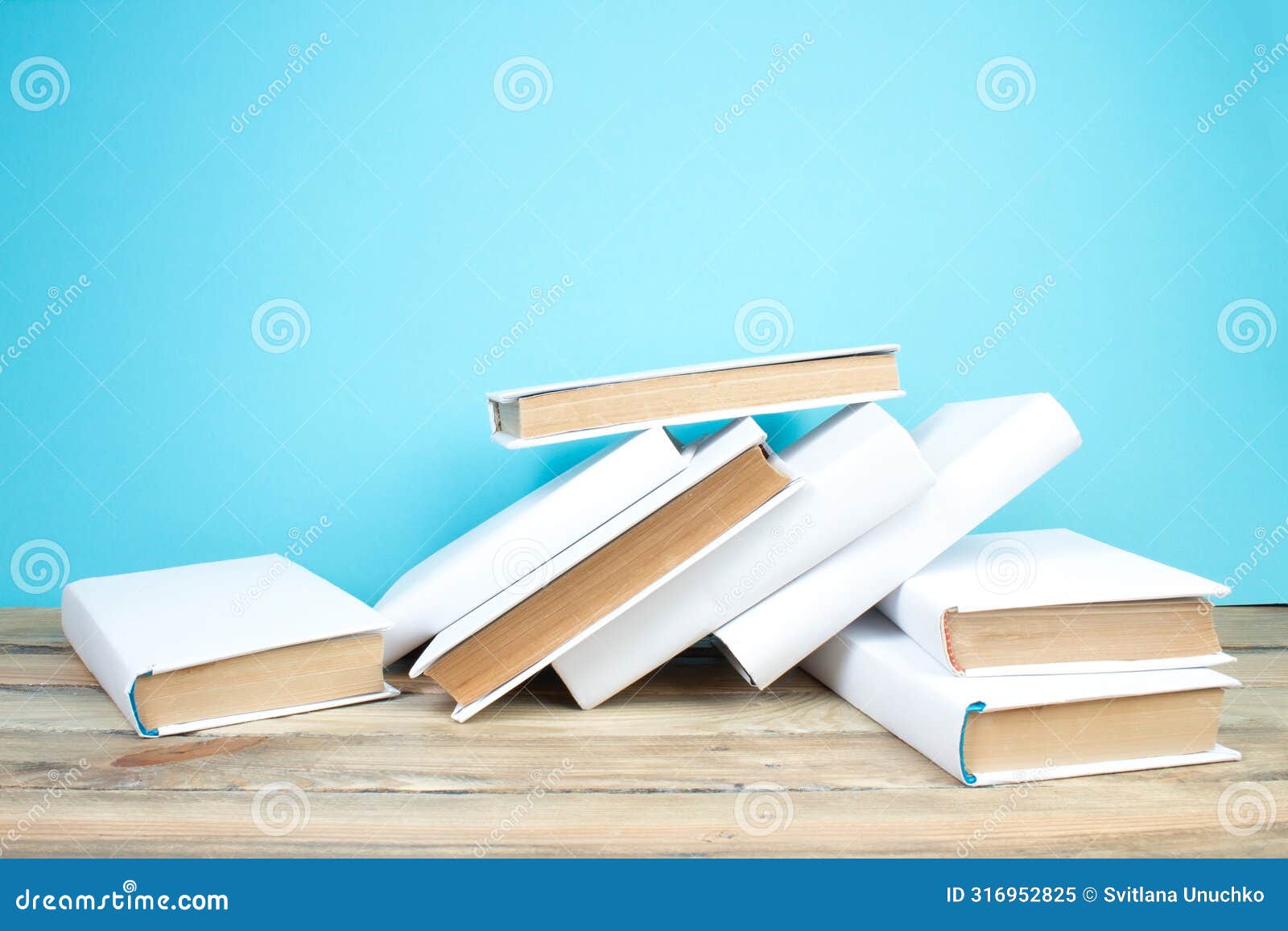 Open Book, Books on the Blue Background. Back To School. Education ...