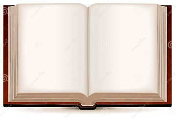 Open book in a brown cover stock vector. Illustration of brown - 54919882