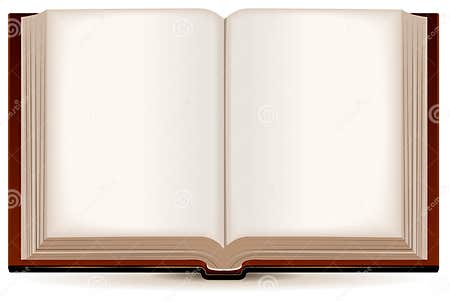 Open book in a brown cover stock vector. Illustration of brown - 54919882